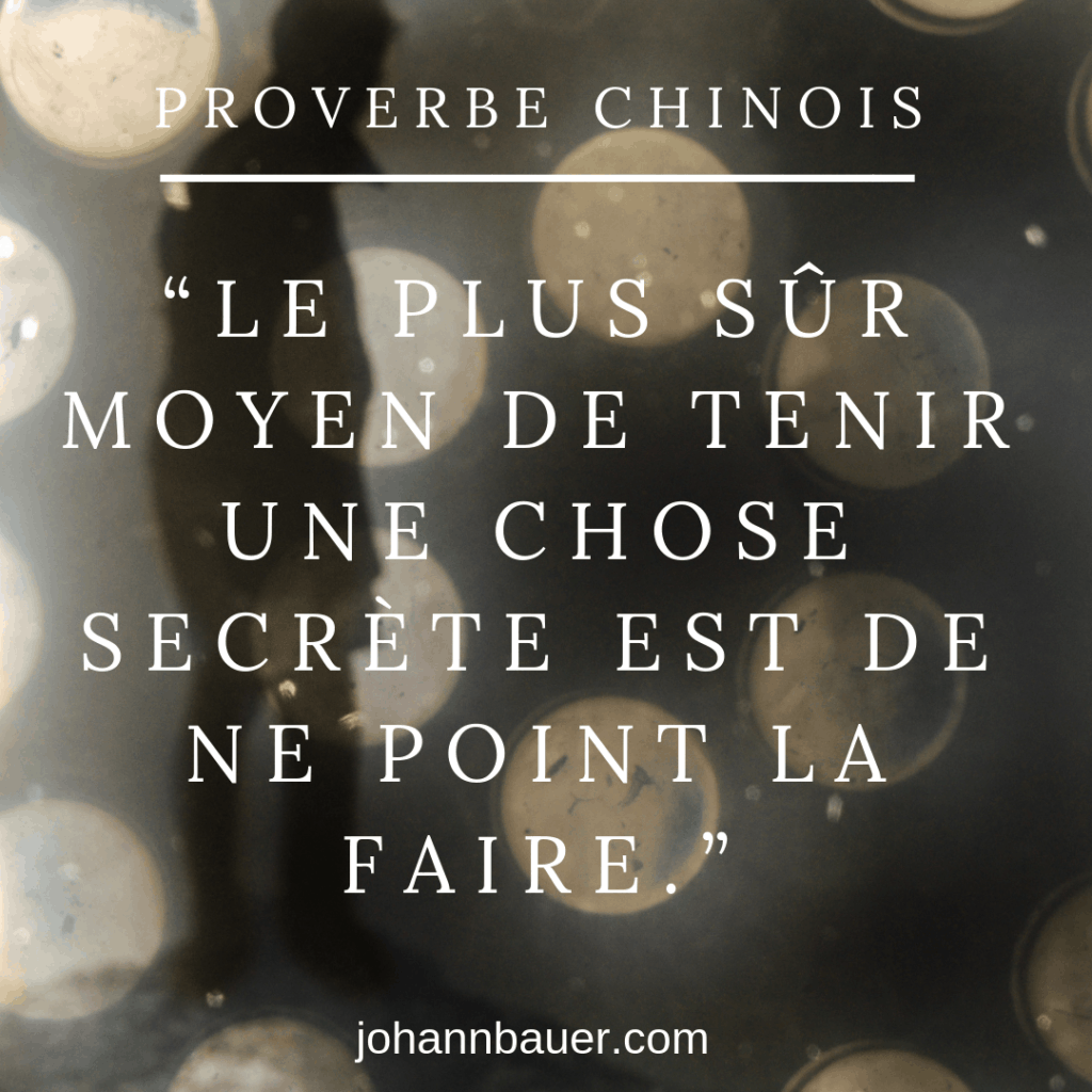 Proverbes chinois – Johann Bauer